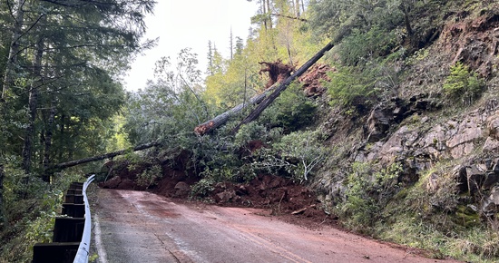 Landslide Reduces South Fork Road to One Lane South of Fir Street ...